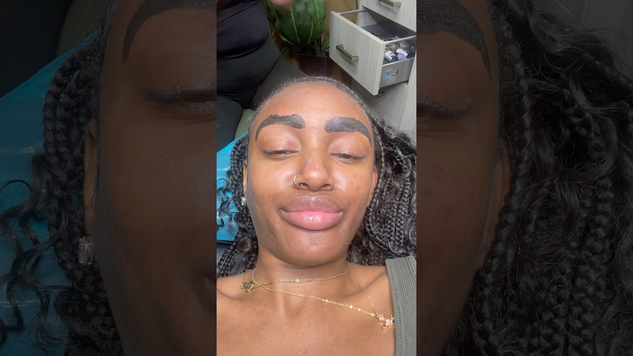 TATTOOED EYEBROWS😅 #microblading #eyebrowtint #microshading #2024