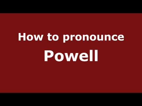 How to Pronounce Powell - PronounceNames.com
