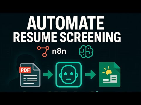 Automate Resume Screening with AI | Build a Workflow to Process PDFs & Generate Candidate Profiles