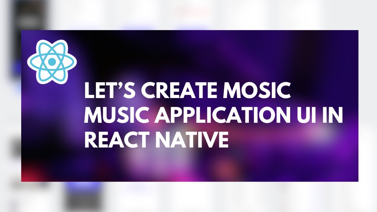 #1 Let's create a music player ui in react native.