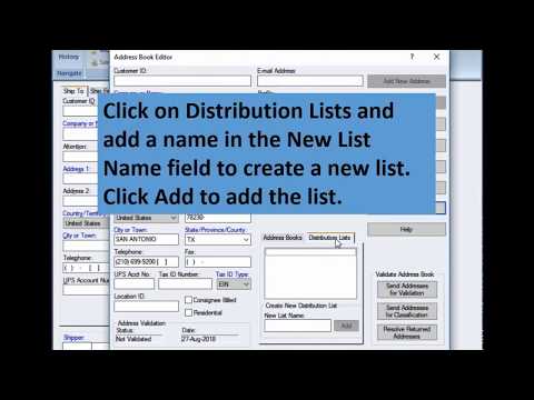 UPS WorldShip - Distribution Lists