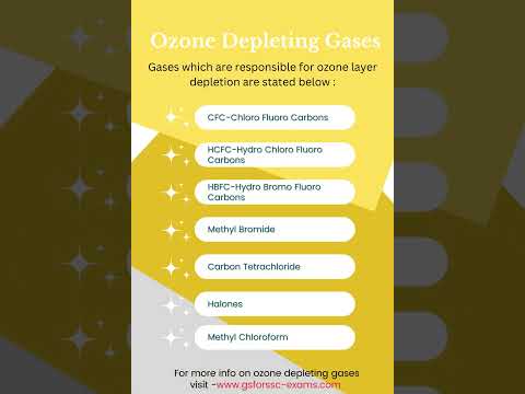 Gases responsible for ozone depletion