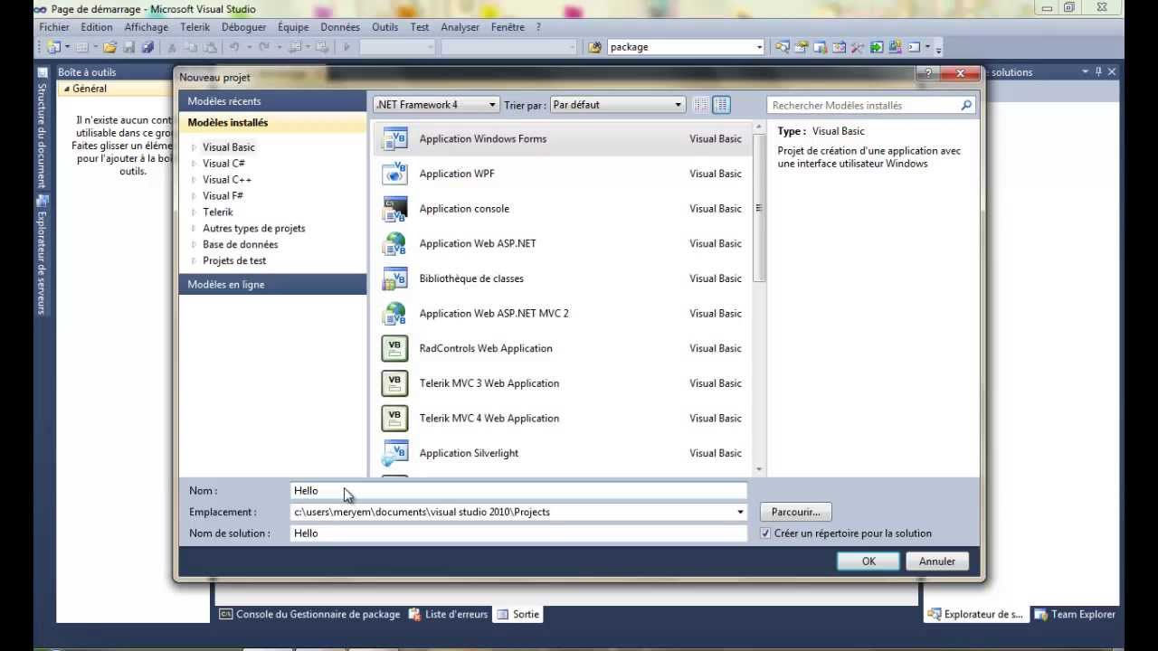 Visual Studio for beginners :Simple Hello World Application