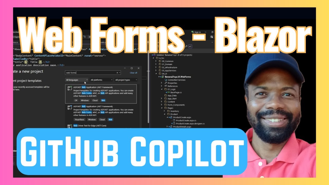 GitHub Copilot. Migrating Asp.Net - Web Forms App to Blazor. Attempt 1