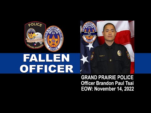 City of Grand Prairie: Suspect Arrested for GPPD Officer Brandon Tsai Death.