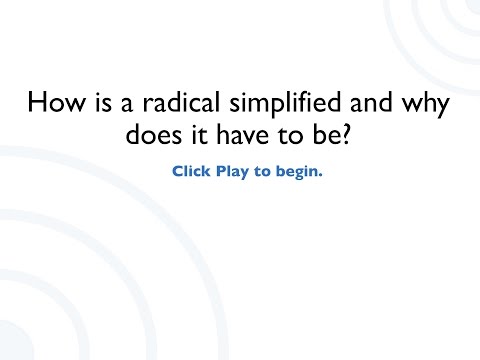 Simplified Radicals
