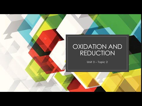 QCAA Chemistry ~ Unit 3 Topic 2 ~ REDOX REACTIONS Overview Powerpoint