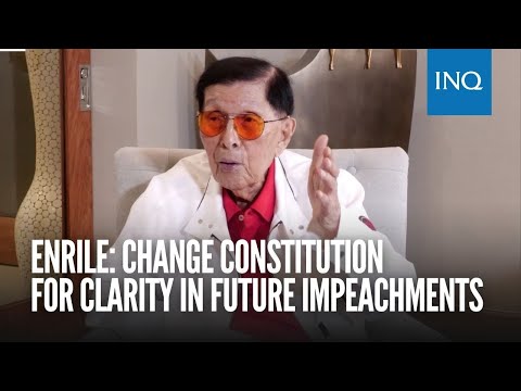 Enrile: Change Constitution for clarity in future impeachments