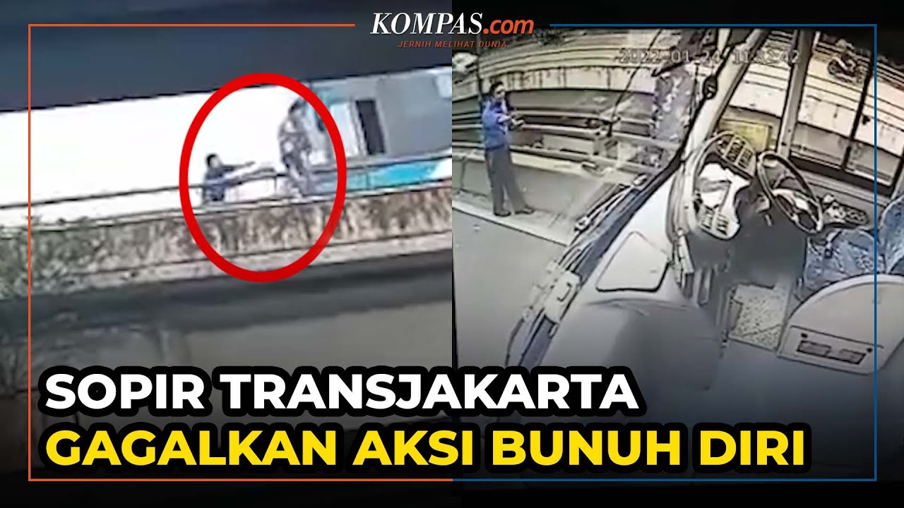 Detik-detik Aksi Heroik Sopir Transjakarta Selamatkan Perempuan yang Hendak Bunuh Diri