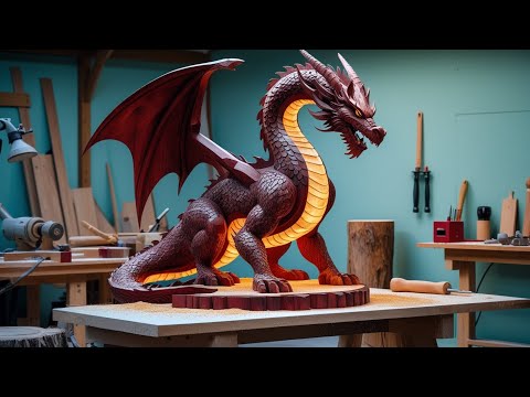 Wood Carving a Majestic Dragon – Vietnamese Wood Art Masterpiece in Action!