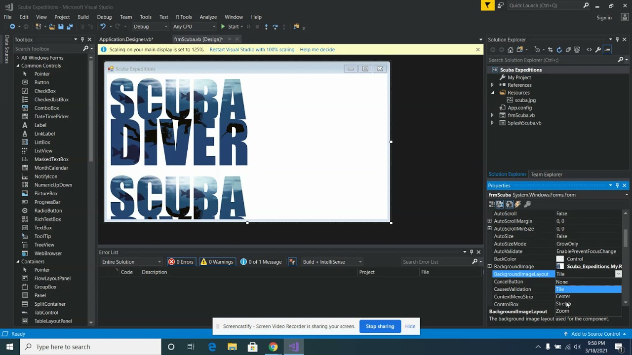 Visual Basic Chapter 7 Guided Program Development Part 1 - UI