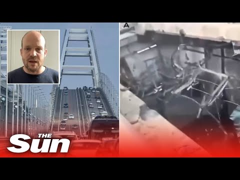 Putin’s 'beloved' Crimea Bridge rocked by two explosions, Jerome Starkey reports
