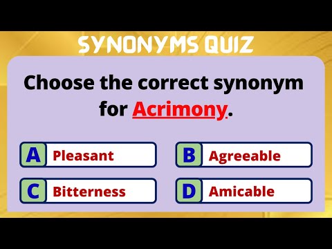 ENGLISH SYNONYMS | SYNONYMS QUIZ #8 | WORDS SIMILAR IN MEANING | WORDS OF THE SAME MEANING