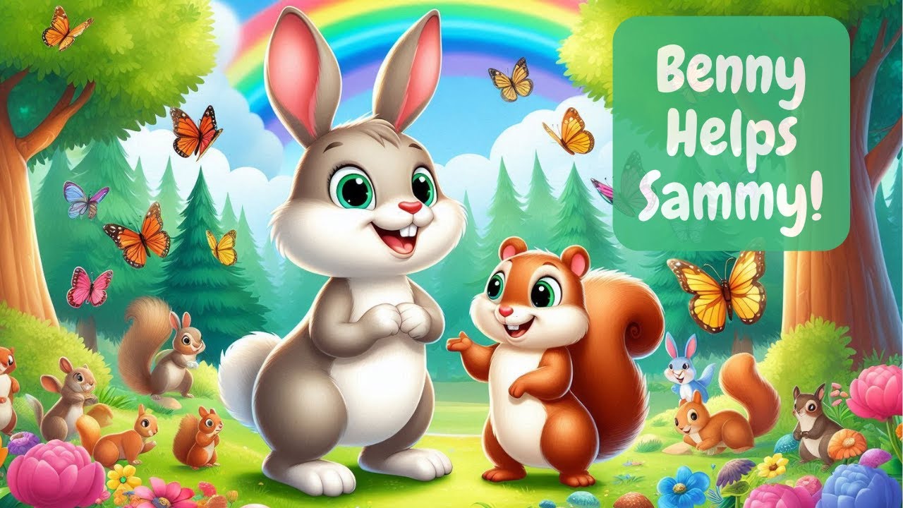 Benny the Bunny Helps Sammy the Squirrel | Animated Kids Story