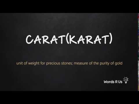How to Pronounce CARAT(KARAT) in American English