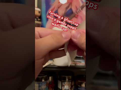 Turning a gfuel cup into a waifu cup! #gamersupps #ggarmy #waifucups #otaku #diy #shorts