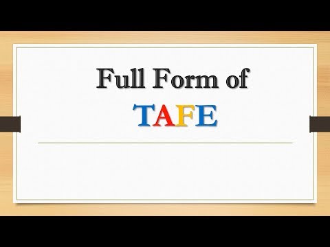 Full Form of TAFE || Did You Know?