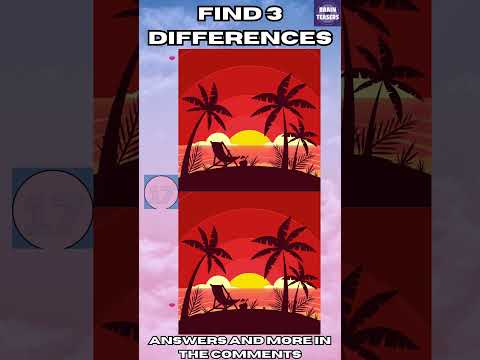 Spot The Difference: Find 3 Differences #3 #brainteaser #spotthedifference