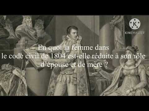 Le code civil de 1804 et le statut de la femme