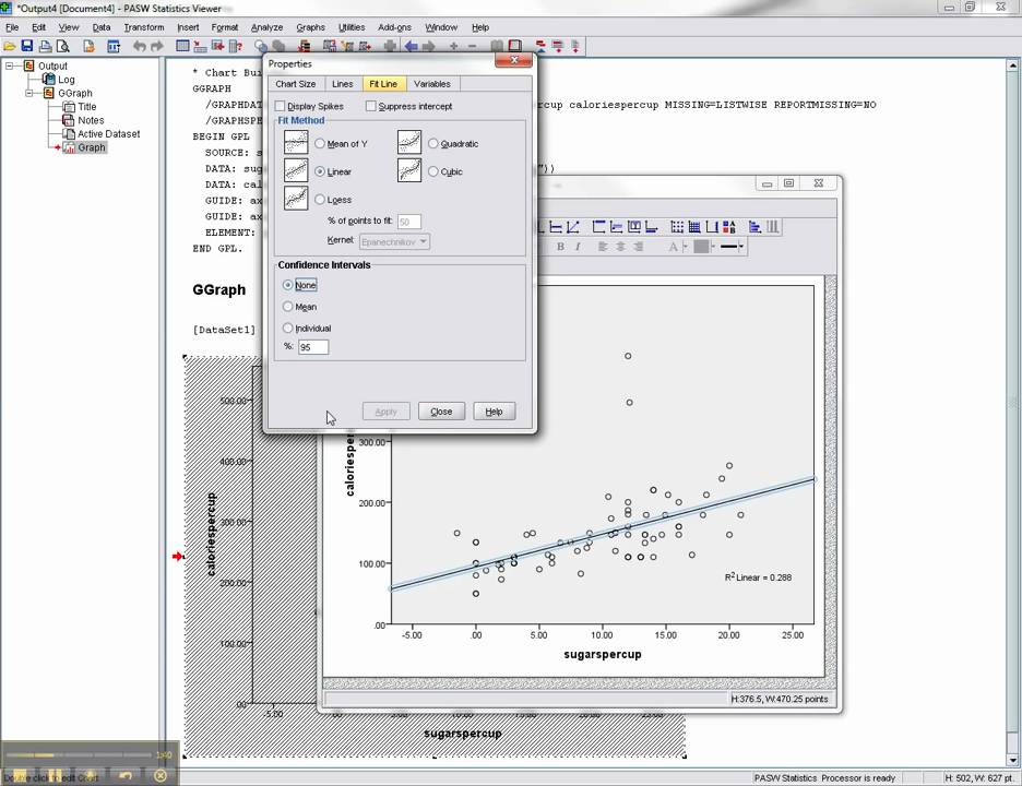 Scatterplots and Correlation Coefficients in SPSS