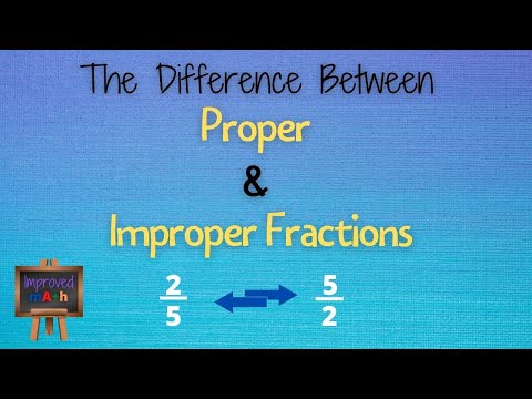 What Are Proper and Improper Fractions? | Math Help Videos | Math Resources | Improved Math