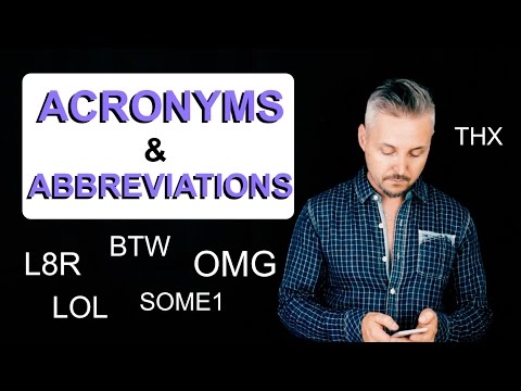 English Vocabulary lesson on ACRONYMS AND ABBREVIATIONS (NEW ENGLISH WORDS)