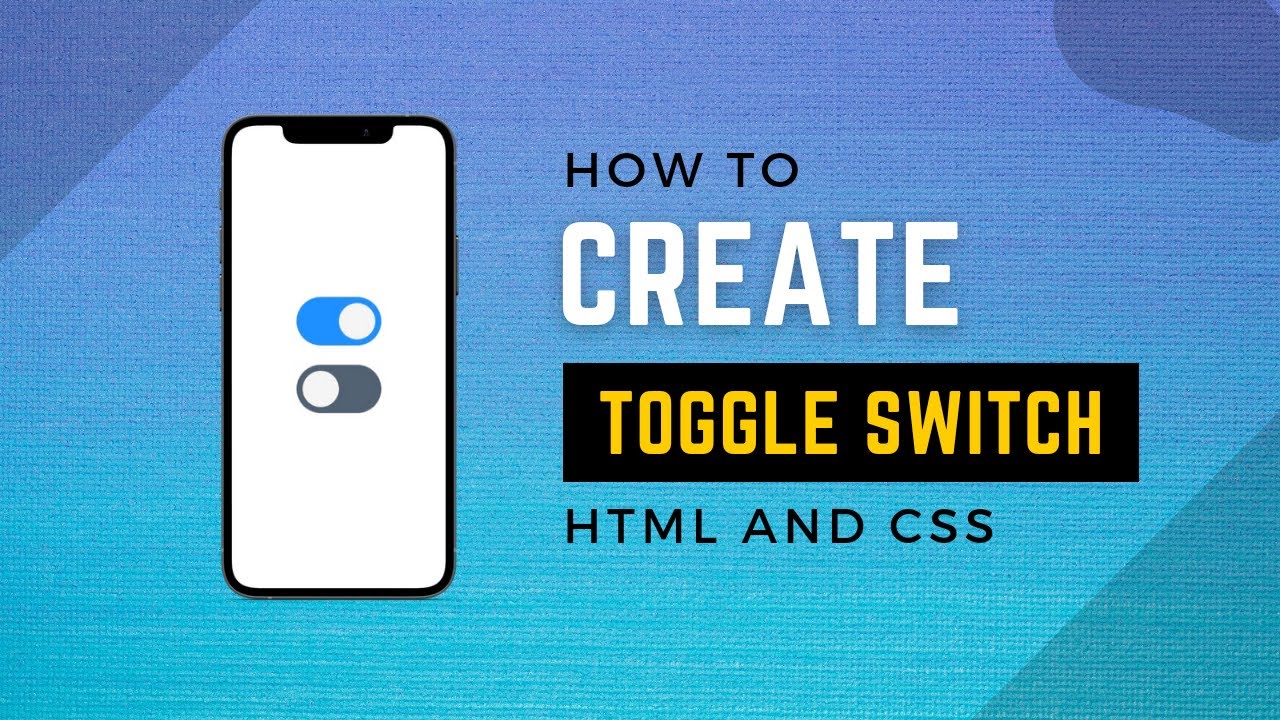 How to create toggle button in HTML CSS [2022] | On Off Button HTML CSS
