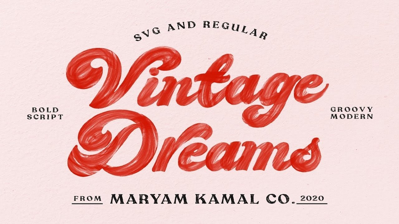 Vintage Dreams Modern Groovy Font Font Free Download