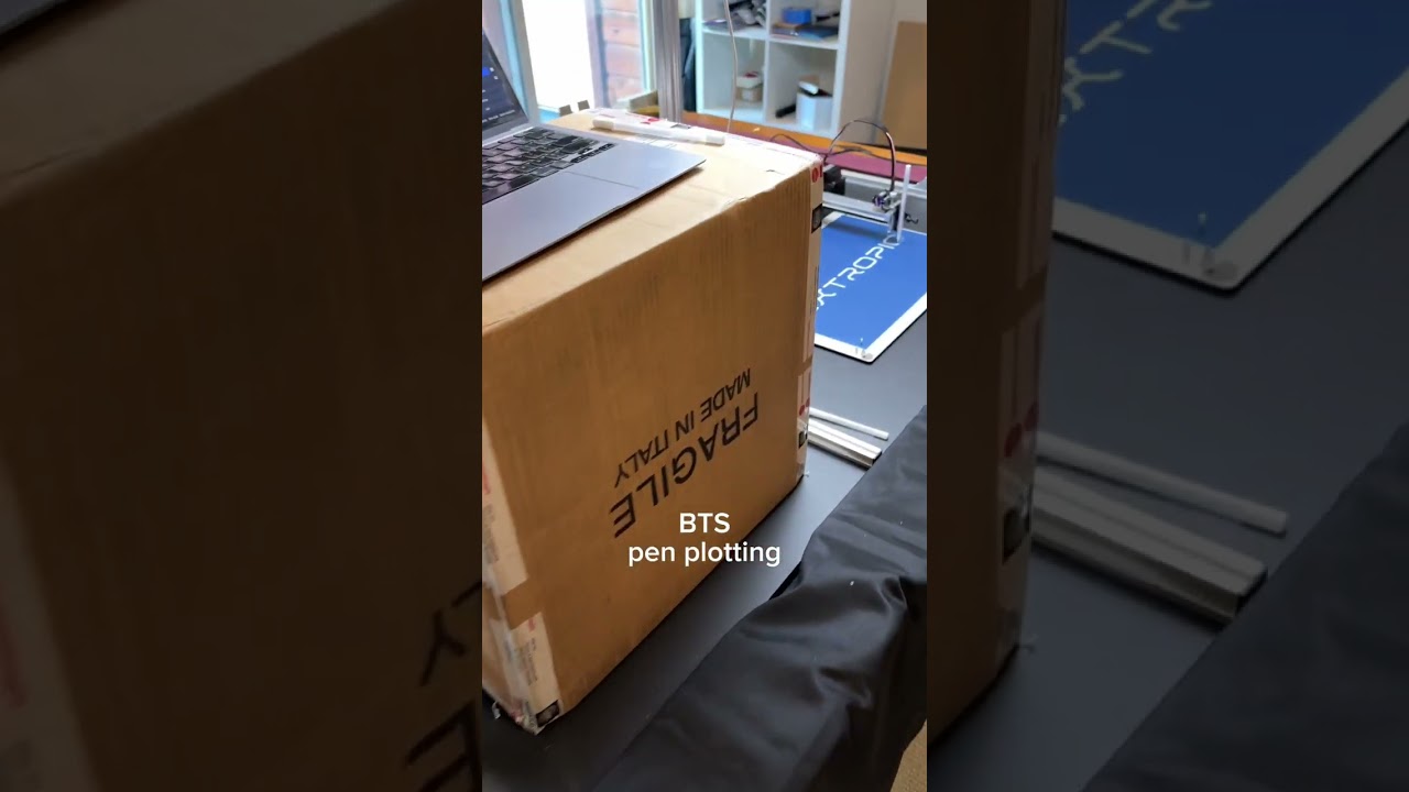 Doube pen plotters in action #penplottermachine #artstudio #artengineering