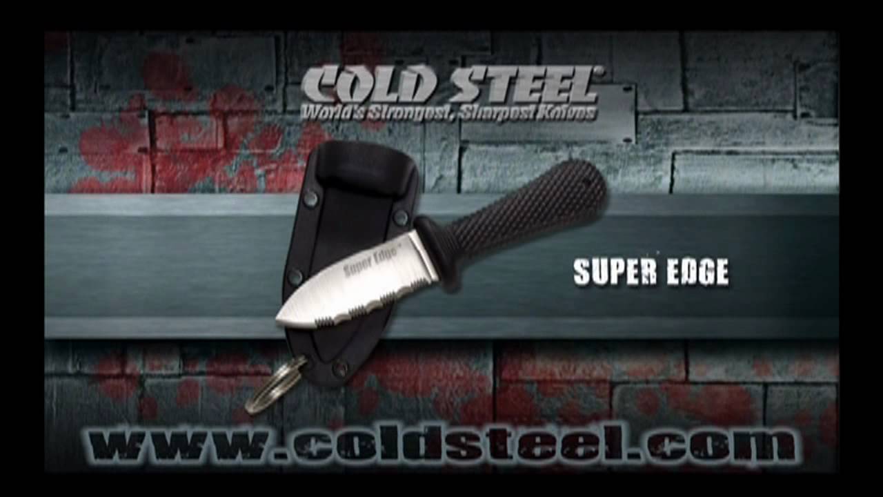 Cold Steel Super Edge Fixed Blade Neck Knife (2" Satin Serr) 42SS ...