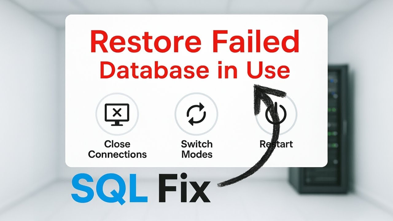How to Fix SQL Server Restore Failed Database in Use