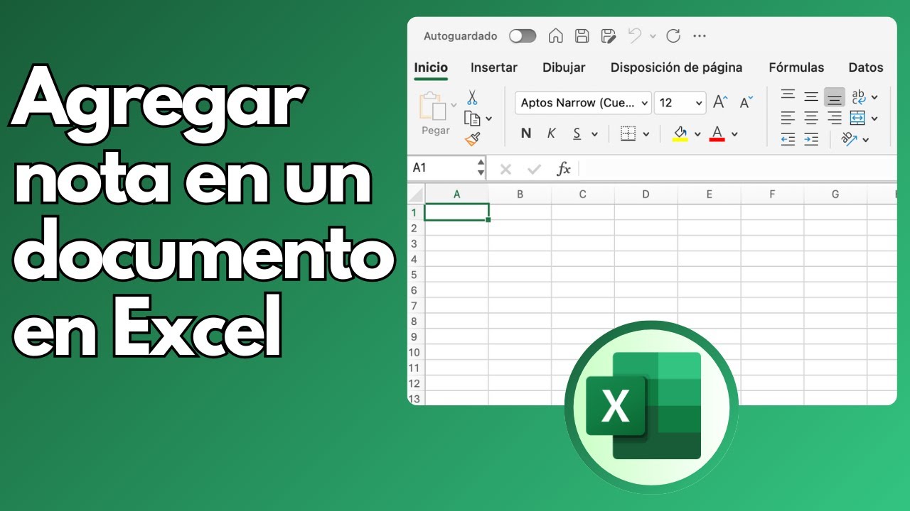 Cómo agregar una nota en un documento en Excel