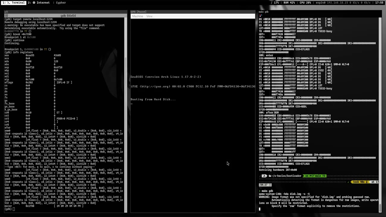 S-havl OS - BOOTLOADER ENTERING LONG MODE...