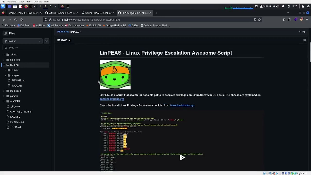 HTB (HackTheBox) OpenAdmin Walkthrough
