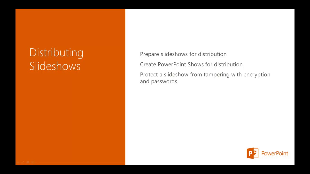 Microsoft PowerPoint 2013 - Module 9: Distribute Presentations Module Conclusion