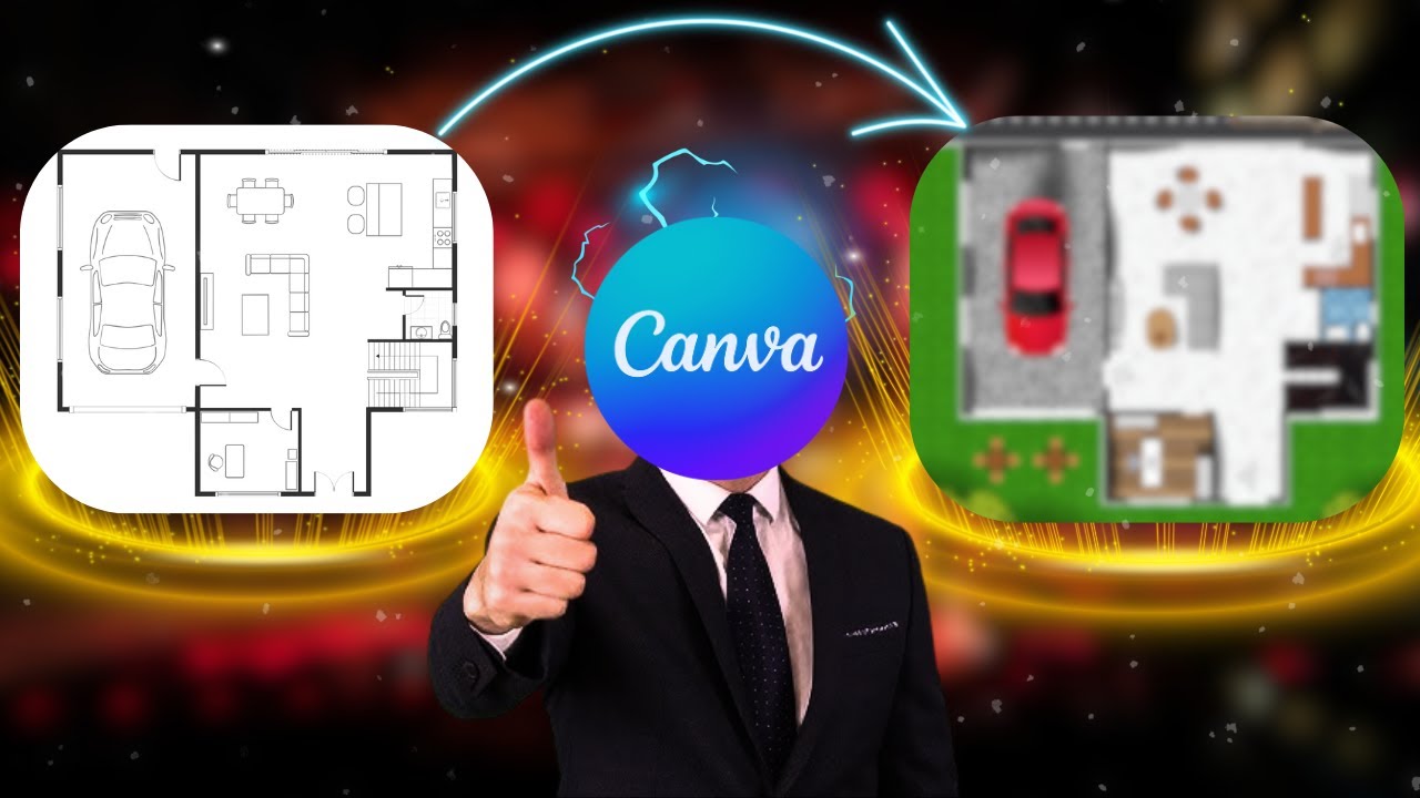 How to  Render a 2D Floor Plan Using Canva | Step-by-Step Tutorial