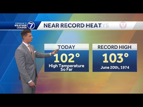 Near record heat this afternoon in Omaha