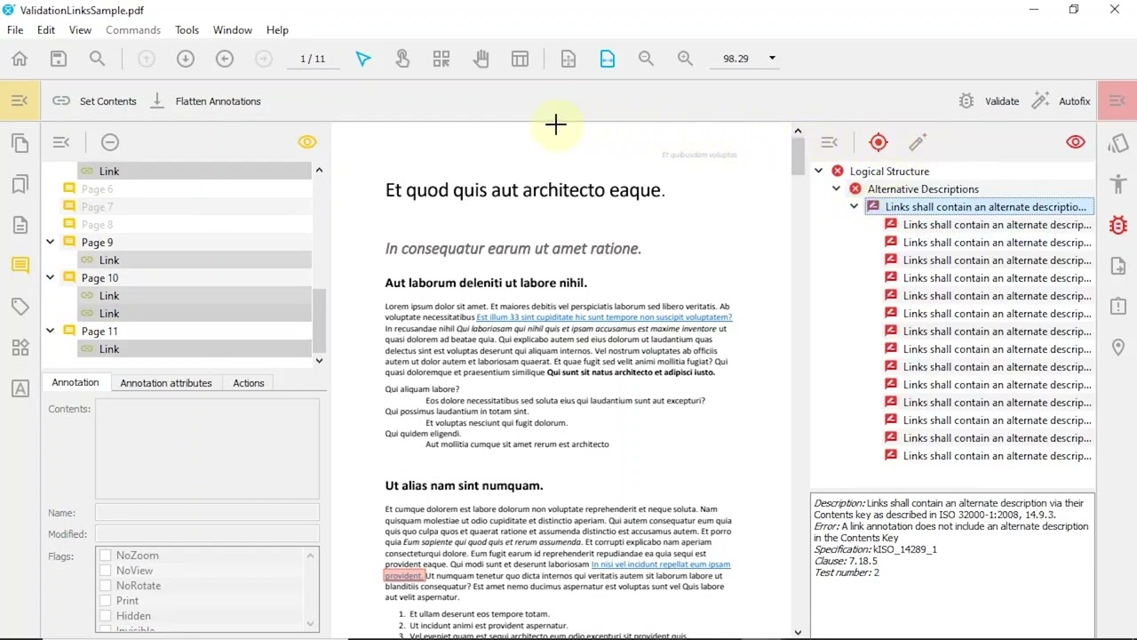 PDFix Desktop Tutorial: How to fix Alternate Description for Links