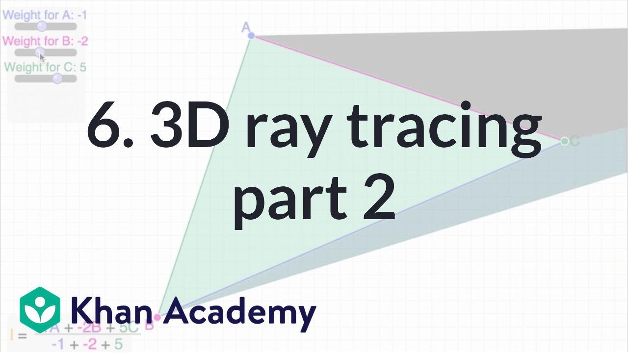 6. 3D ray tracing part 2 | Rendering | Computer animation | Khan Academy