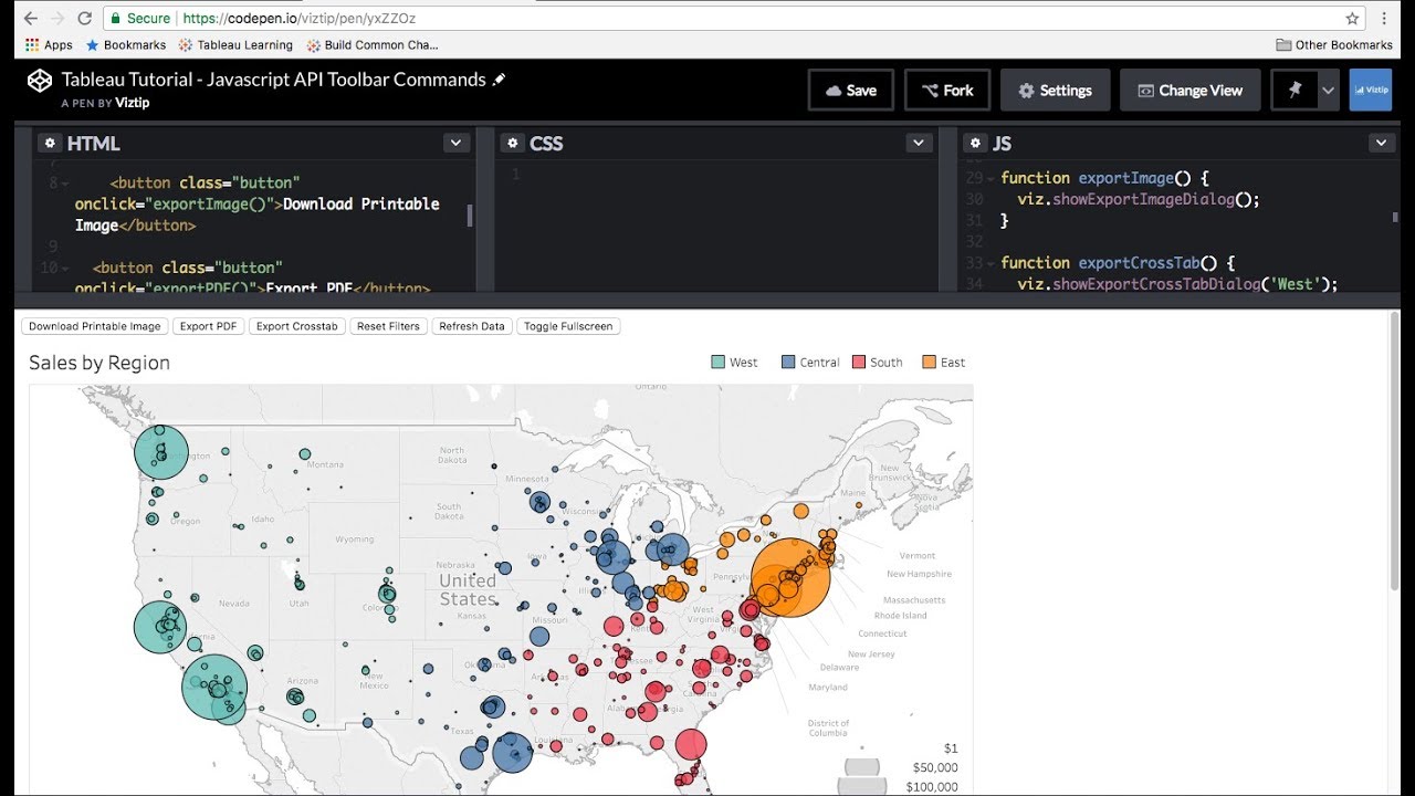 Tableau Tutorial - Javascript API