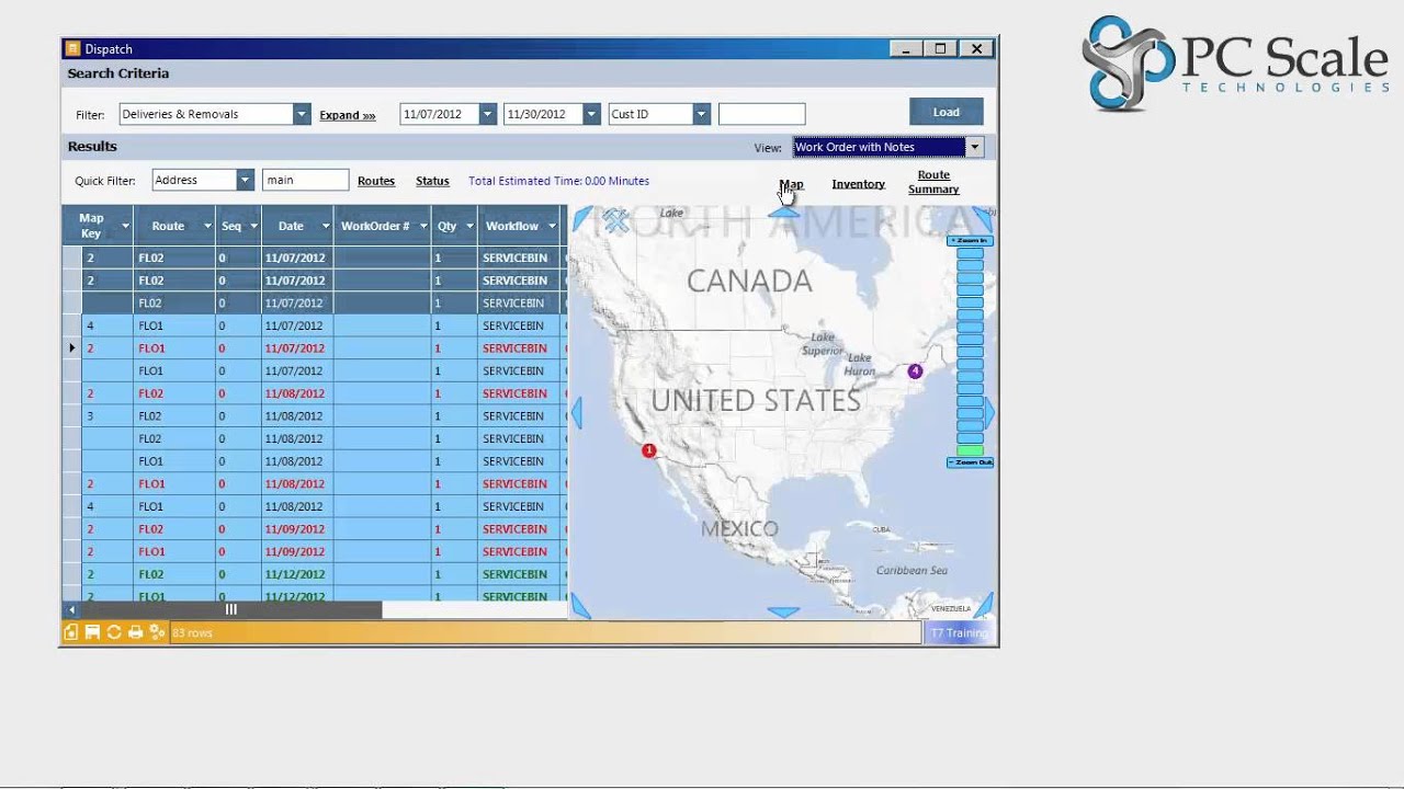 Tower 7 - Operations Dispatch Screen