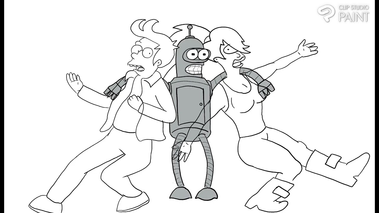 Futurama fan art time-lapse 