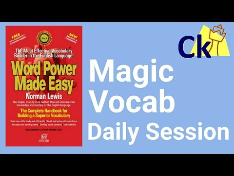 Word Power Made Easy. Magic Vocab 28 using Roots Series. 10 min daily!