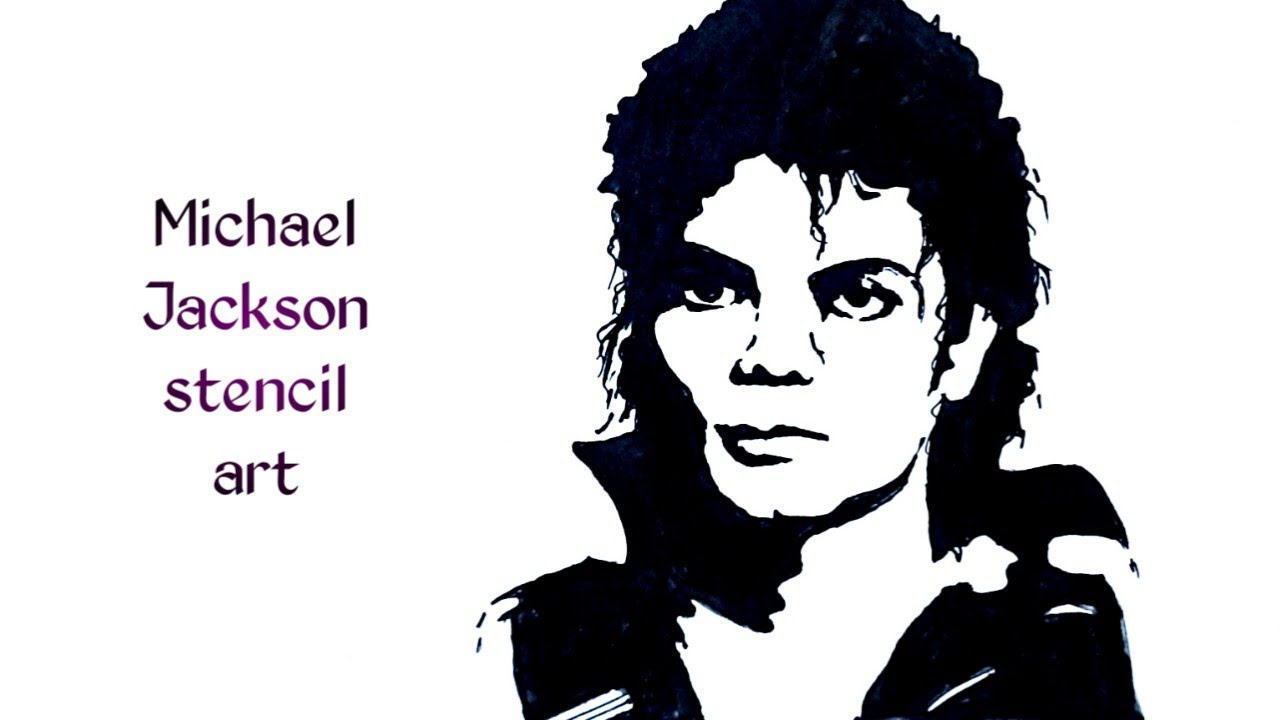Michael Jackson Stencil Art! How To Draw Michael Jackson! Simple And Easy Drawing! @learnandmasti4255