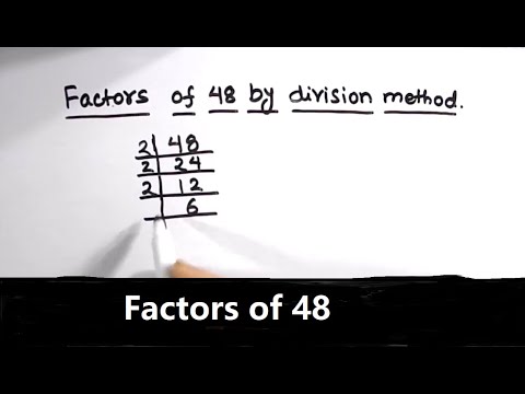 How to find factors of 48 by prime factorization / Factors of 48 / Prime Factors of 48
