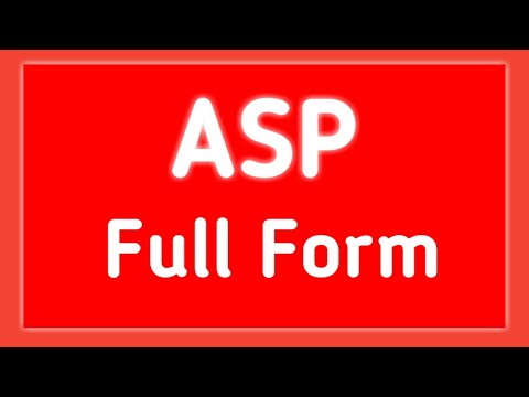 What is the full form of ASP?