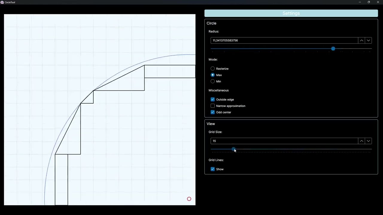 This tool automagically generates perfect wedge circles.
