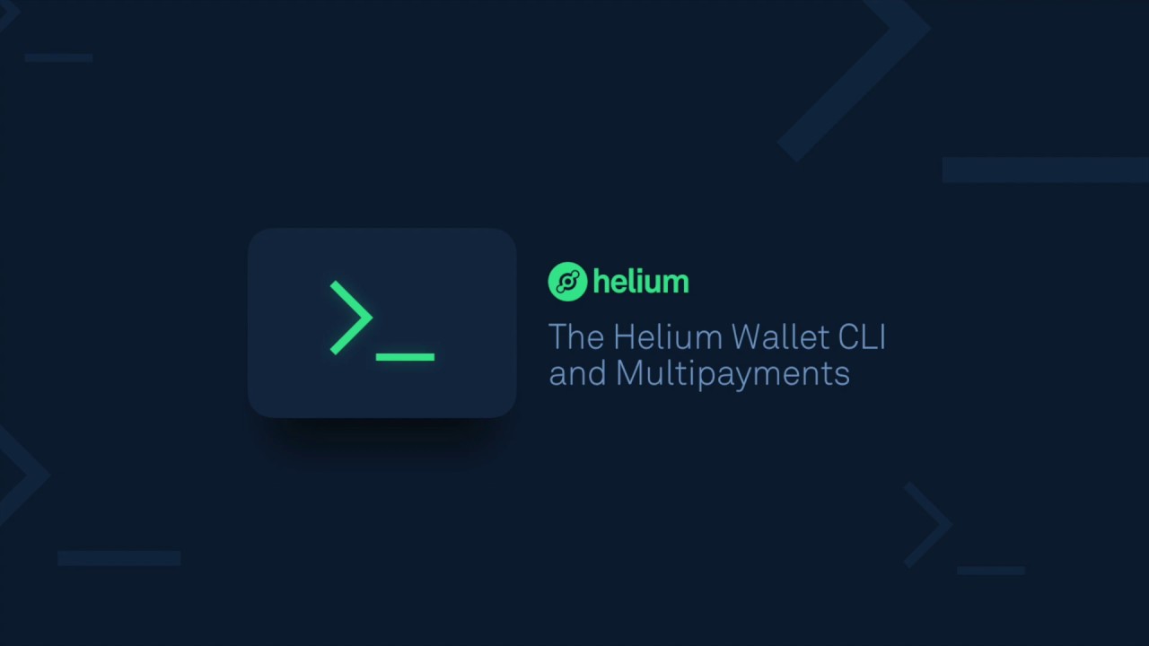 The Helium Wallet CLI and Multipayments
