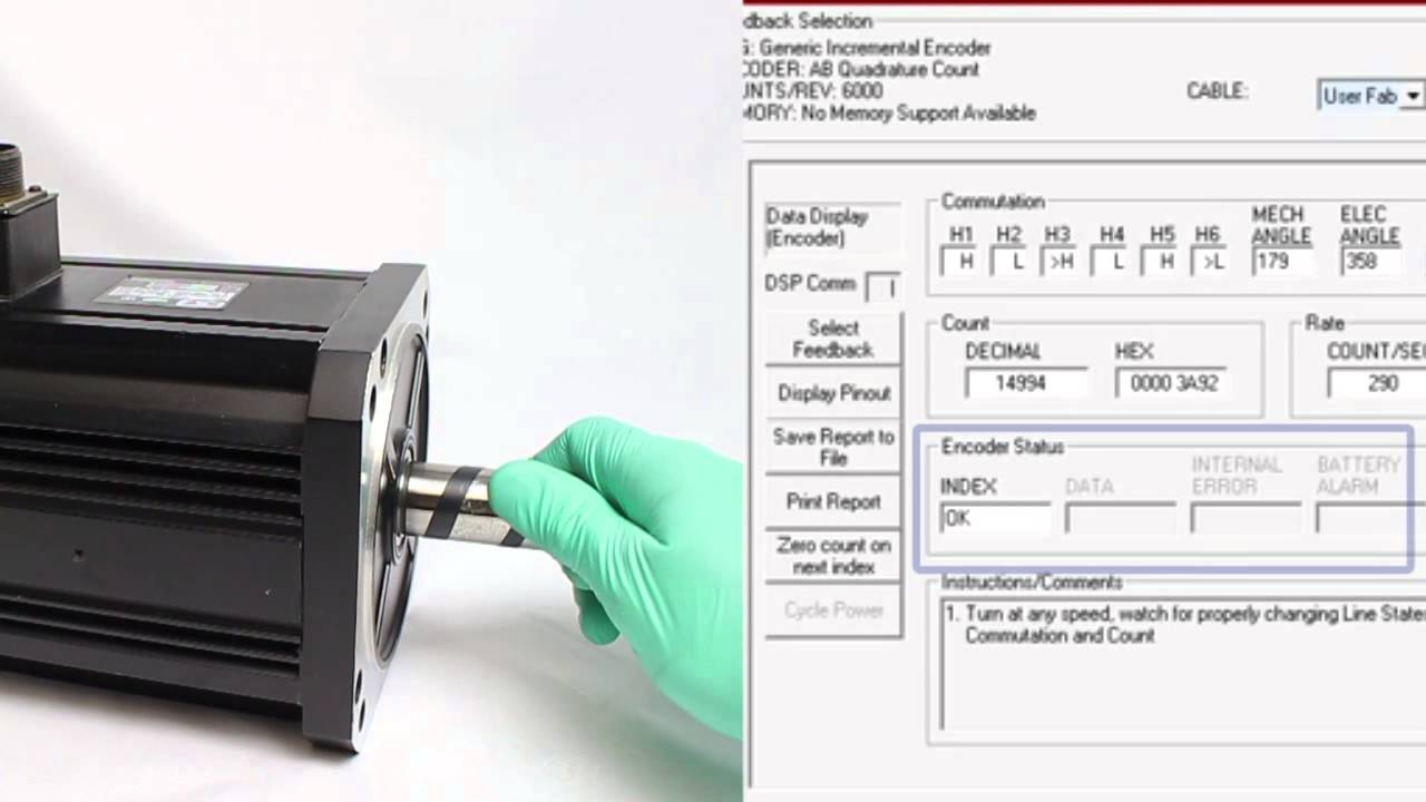 Mitchell Electronics, Inc: Testing the Encoder on a Servomotor