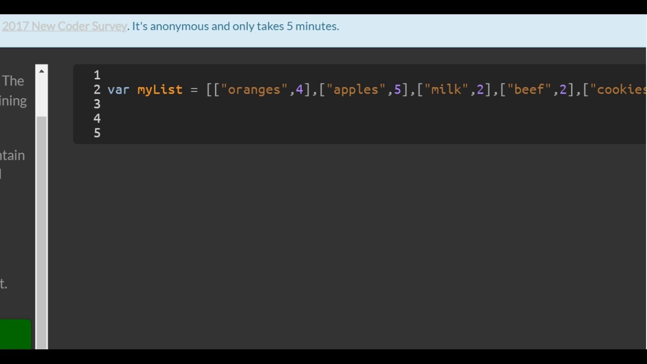 Shopping List, freeCodeCamp Basic Javascript